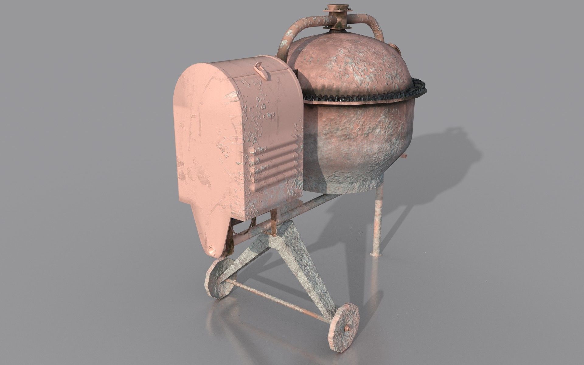 3D model Worn Concrete Mixer low poly VR / AR / low-poly | CGTrader