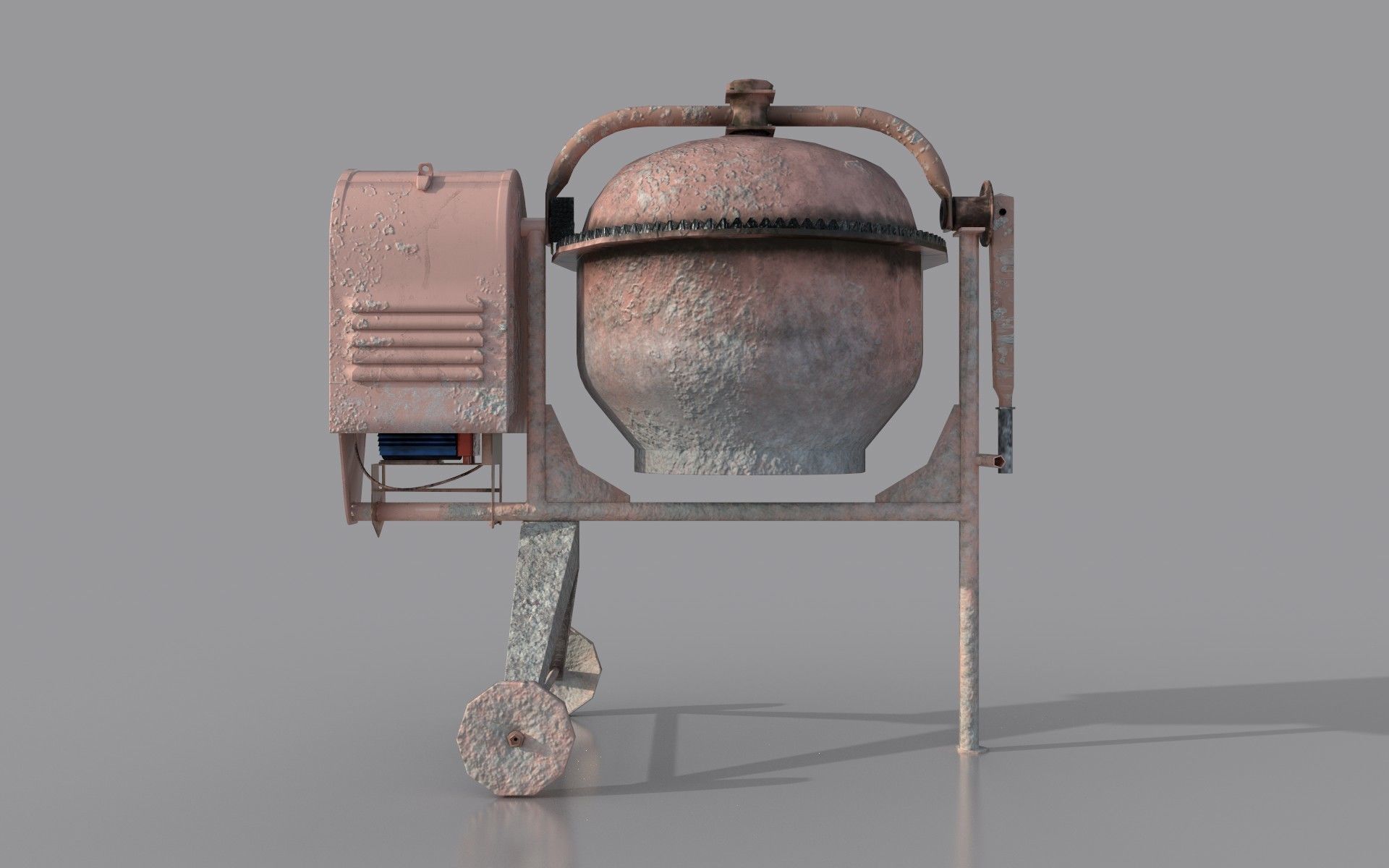3D model Worn Concrete Mixer low poly VR / AR / low-poly | CGTrader