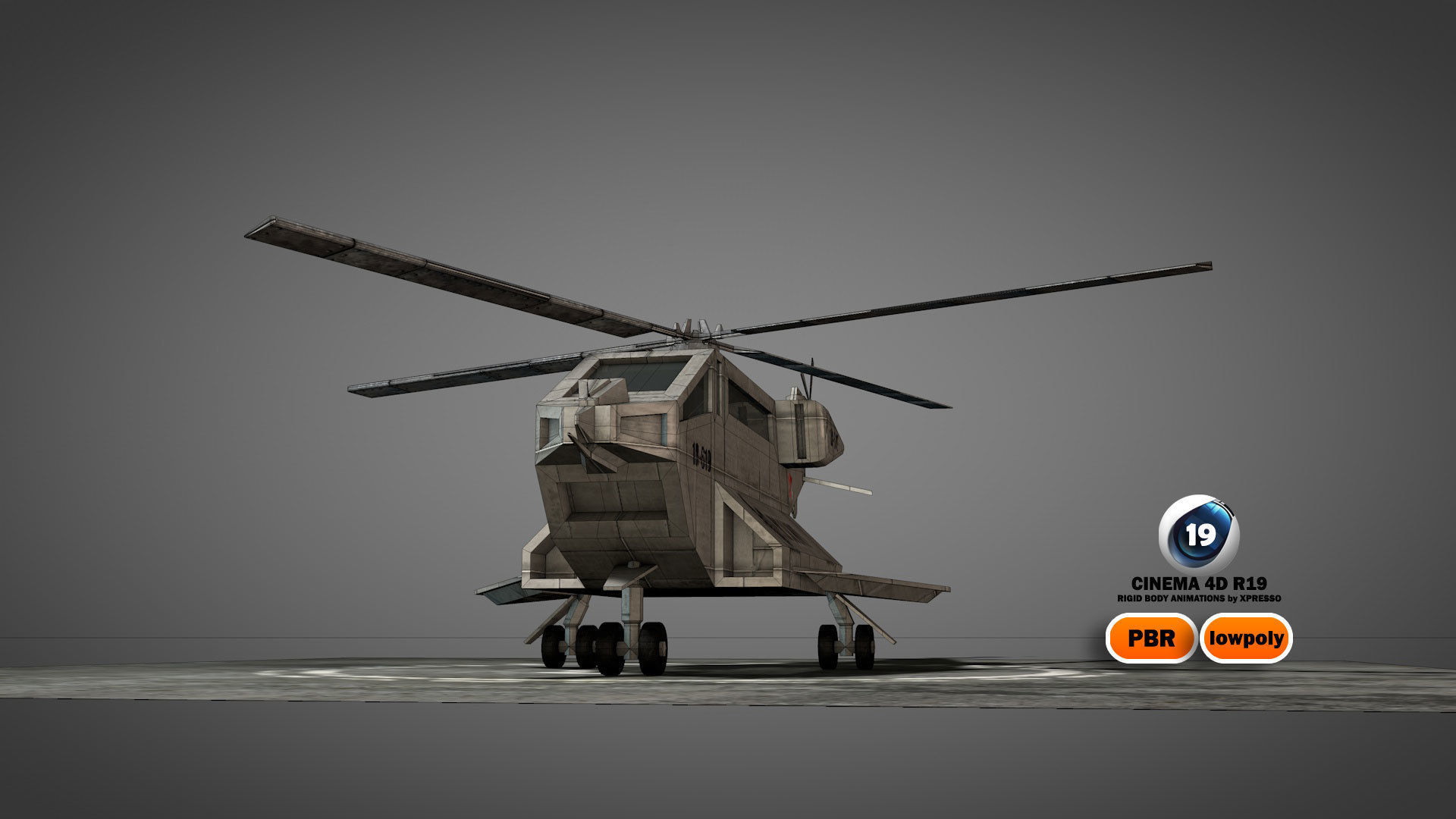 3D model Aerodynamic Animated Helicopter VR / AR / low-poly | CGTrader