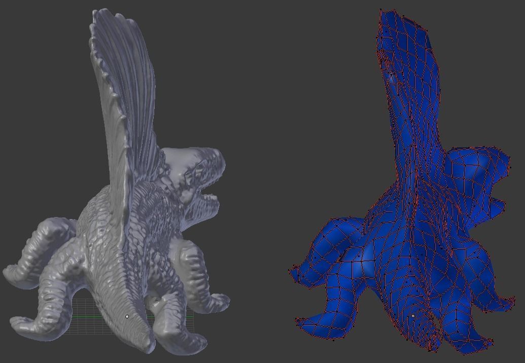 3D model Lizard Iguana Dimetrodon Low Poly GAME READY VR / AR / low ...