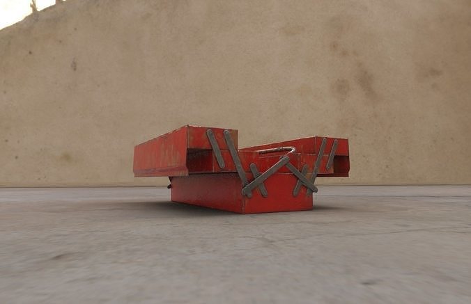 3D model Toolbox Gameready PBR realistic box for gta san andreas VR ...