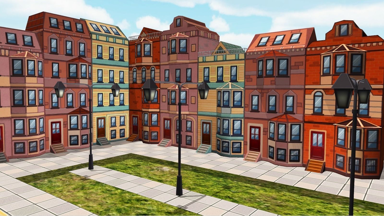 3D model Cartoon Buildings Constructor VR / AR / low-poly | CGTrader