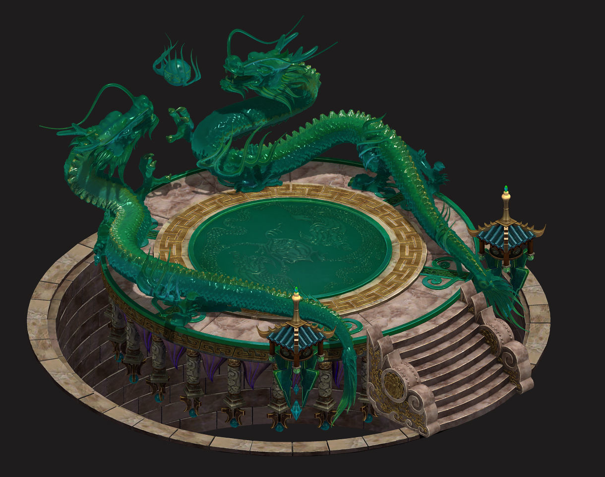 Dragon - transmission platform 01 3D model | CGTrader