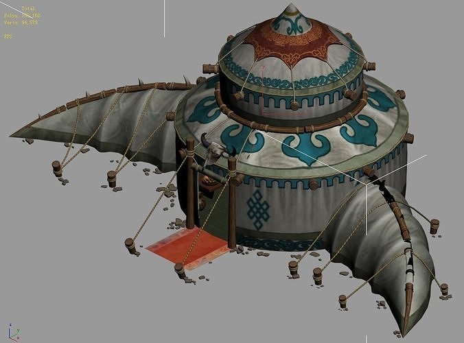 Mulan Prairie - tent 01 3D model | CGTrader