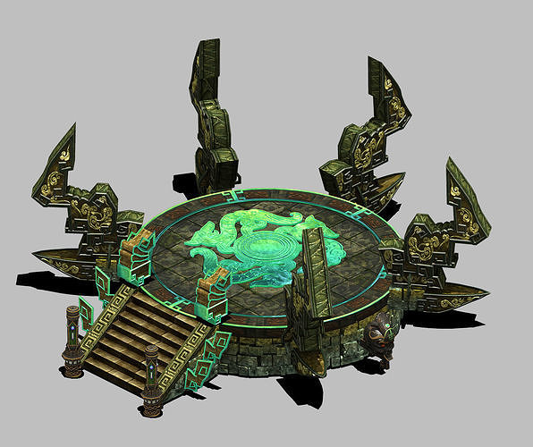 Qiyuan Island - altar high platform 3D model | CGTrader