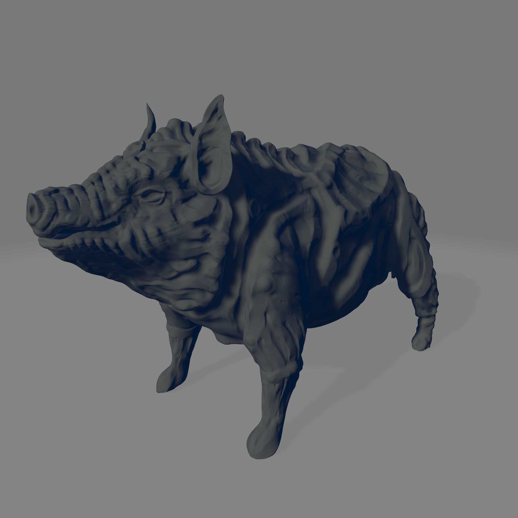 3D model Sculpted Ancient Pig Statue VR / AR / low-poly | CGTrader