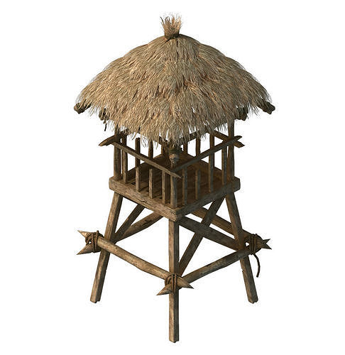 Cottage Tribe - Watchtower 02 3D model | CGTrader