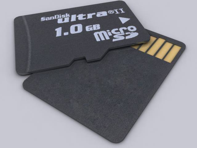 MicroSD micro sd card 3D model | CGTrader