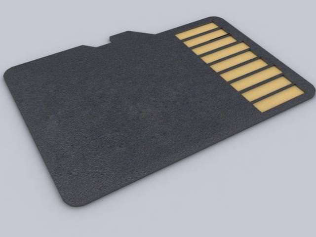 MicroSD micro sd card 3D model | CGTrader