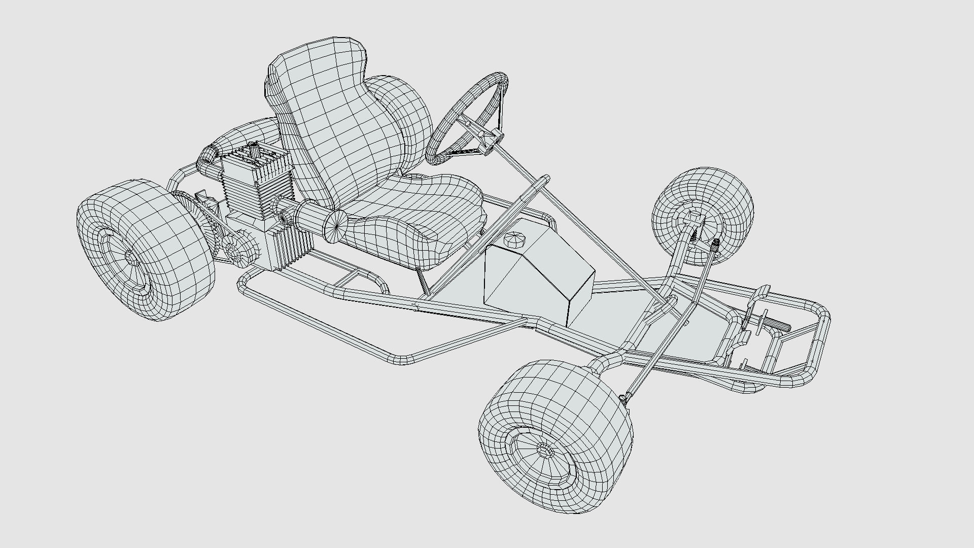 3D model Go Kart VR / AR / low-poly | CGTrader