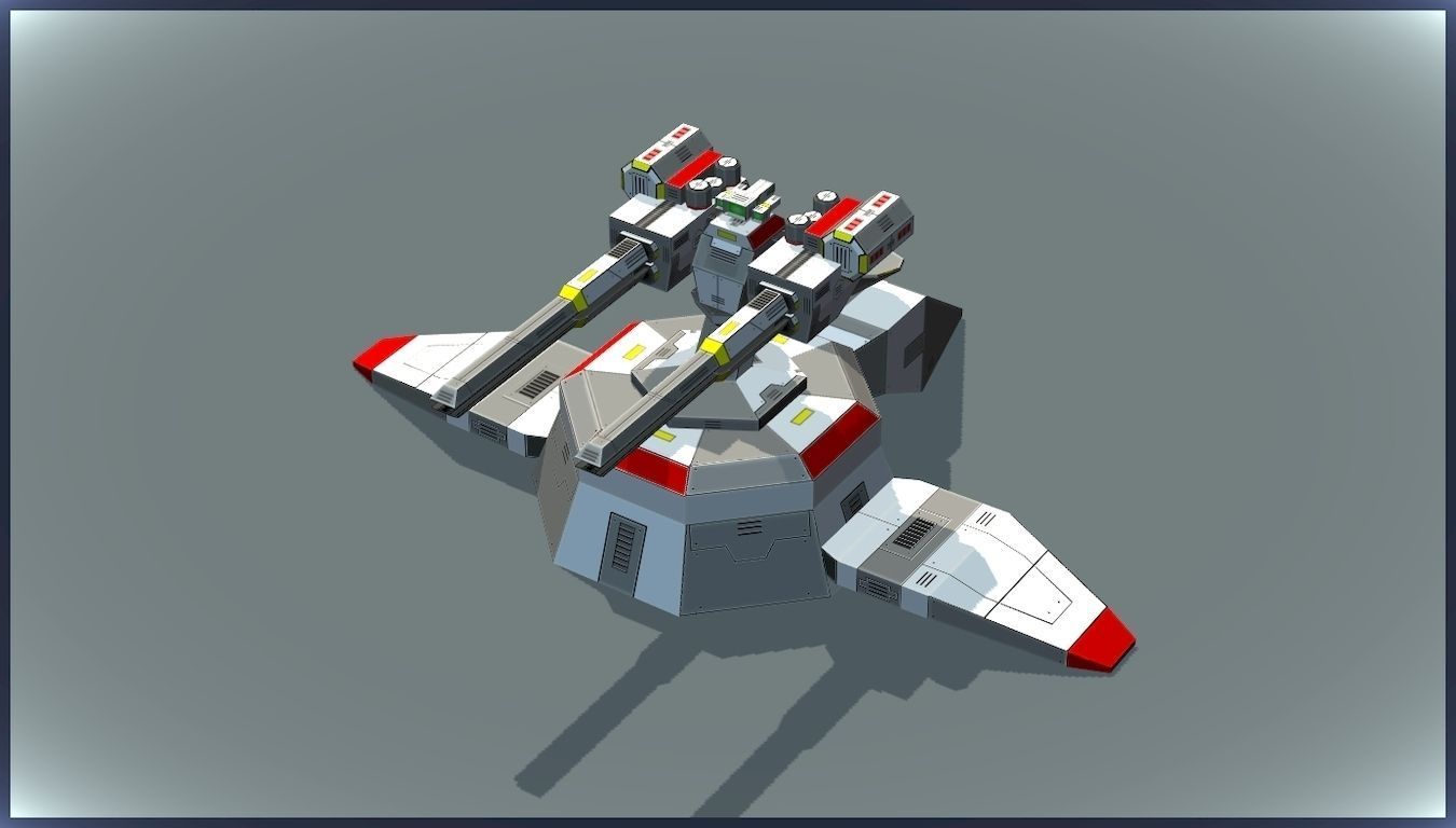 3D model Lowpoly Sci-Fi - Modular Turrets VR / AR / low-poly | CGTrader