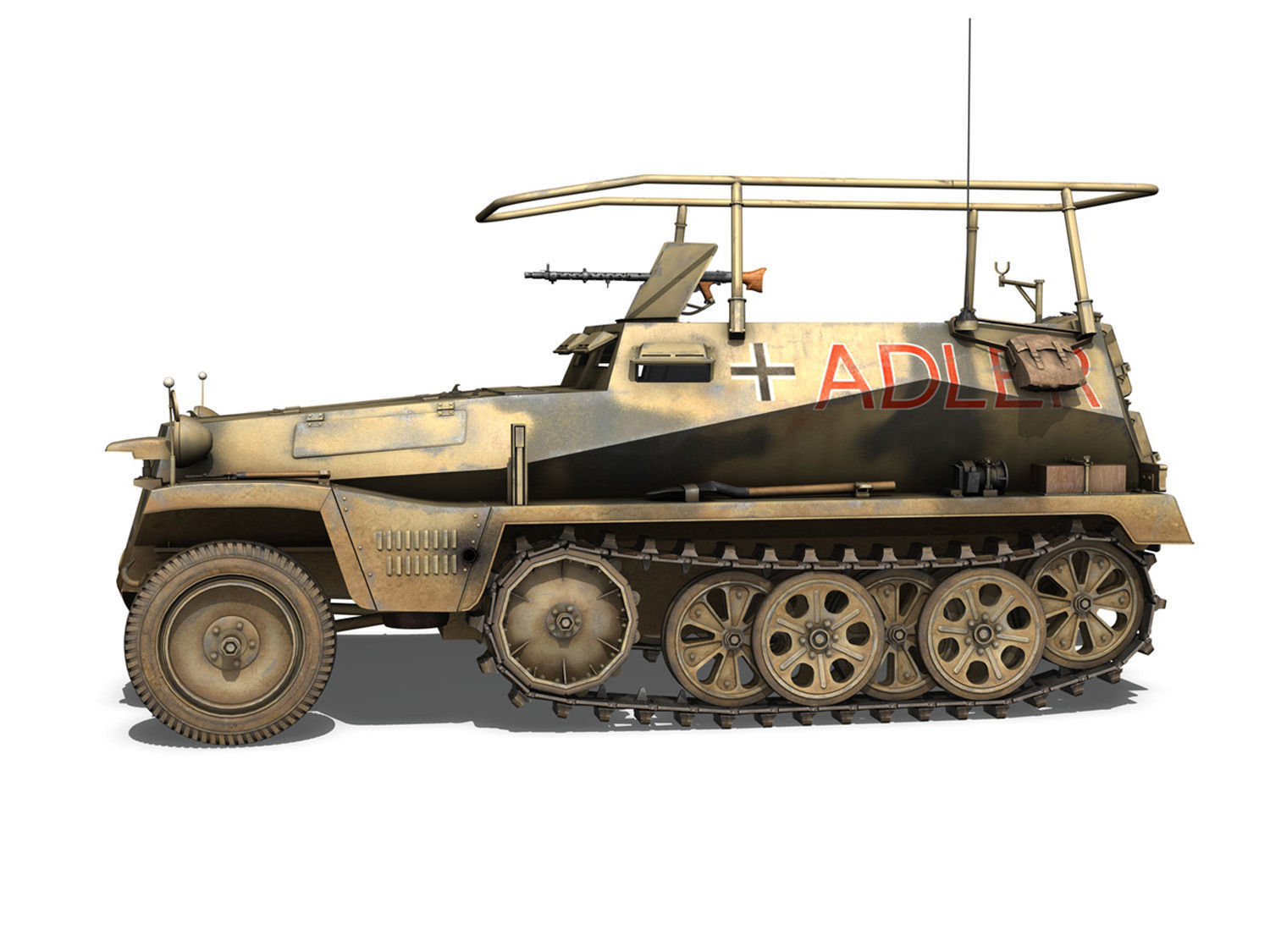 SD KFZ 250 3 - Adler - Halftrack command variant 3D model | CGTrader
