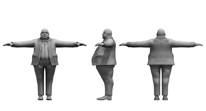 dwarf boss man 3d model 3D model | CGTrader