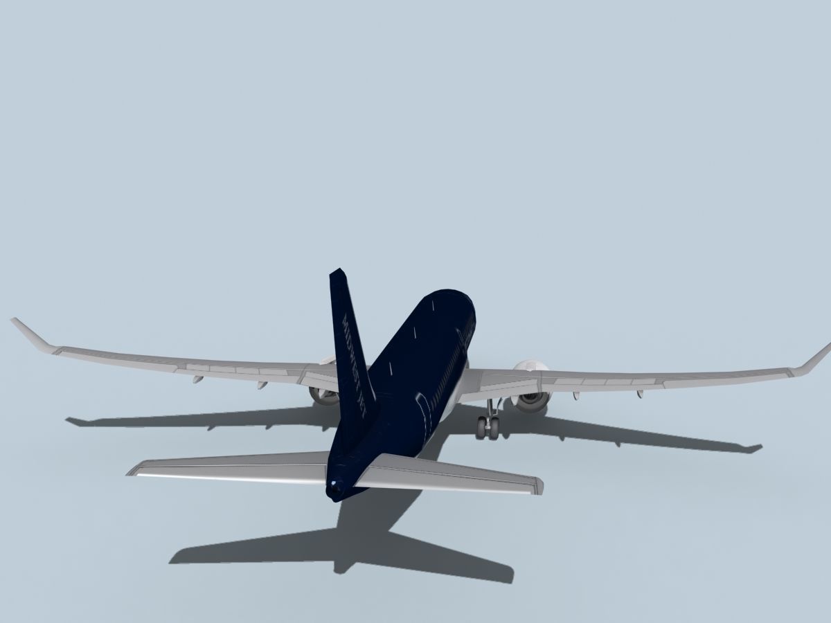 Bombardier CS100 Midwest Jet 3D model rigged | CGTrader