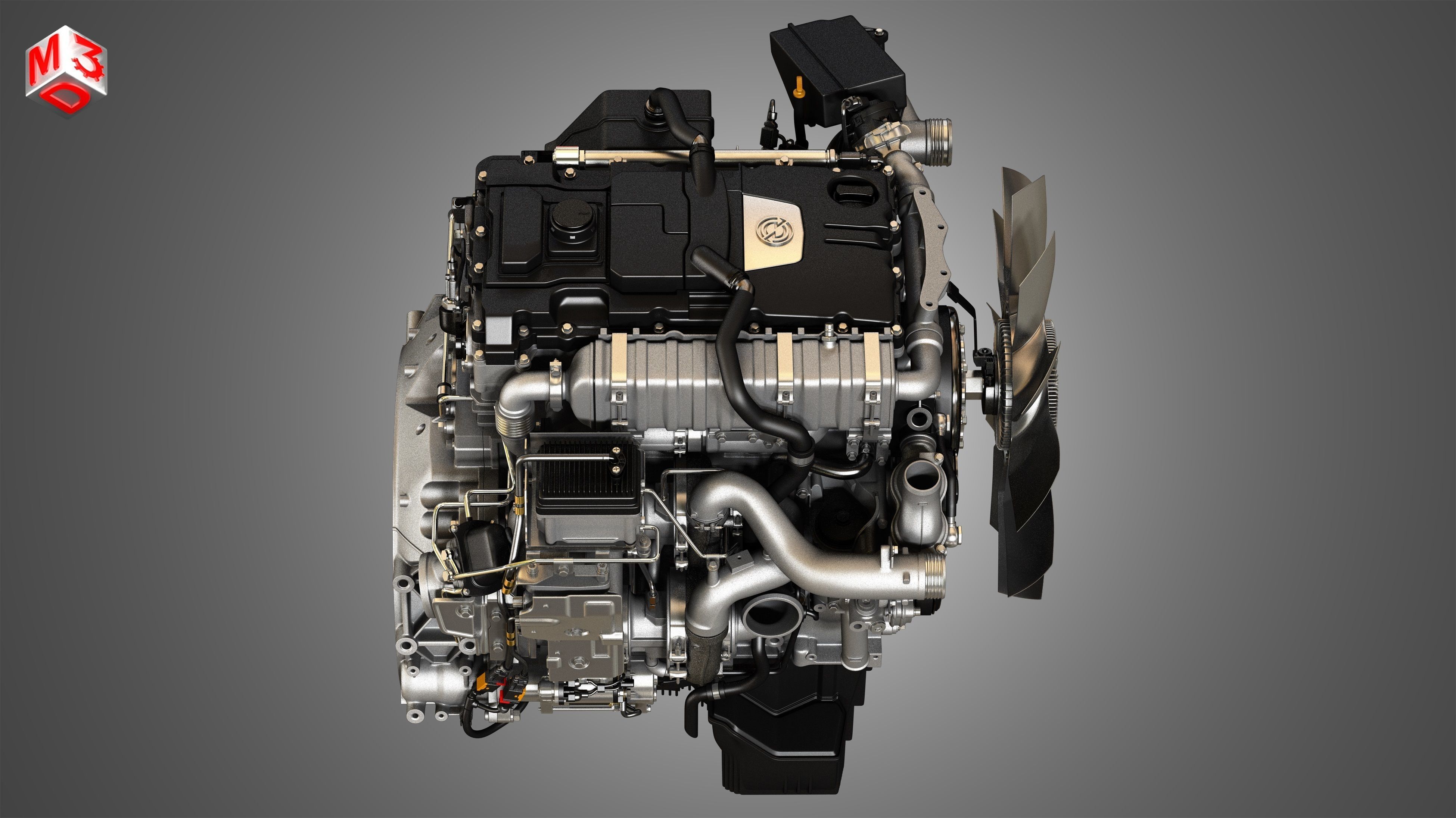 DD5 Medium Duty Truck Engine - 4 Cylinder Diesel Engine 3D model | CGTrader
