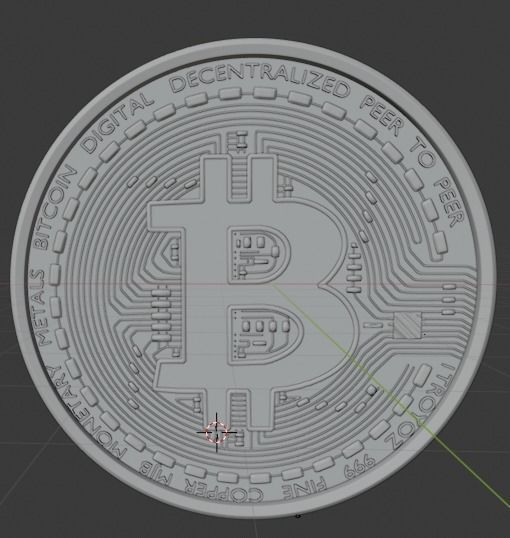 Bitcoin token 3D 3D model | CGTrader