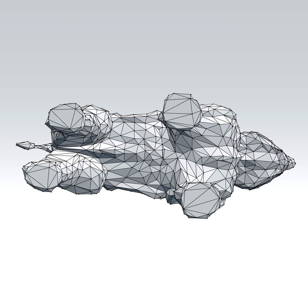 rhino made of polygons 3D model 3D printable | CGTrader