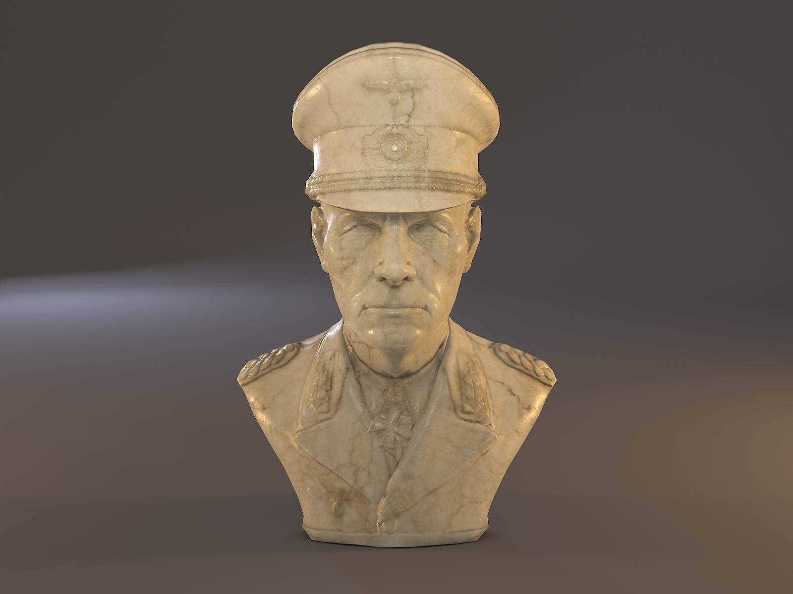 3D model Erwin Rommel Bust Low Poly VR / AR / low-poly | CGTrader
