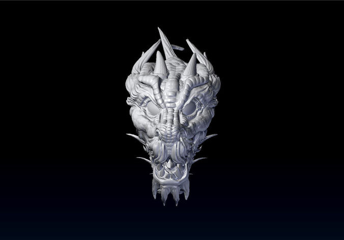 Dragon head 3D Model 3D printable OBJ STL | CGTrader.com