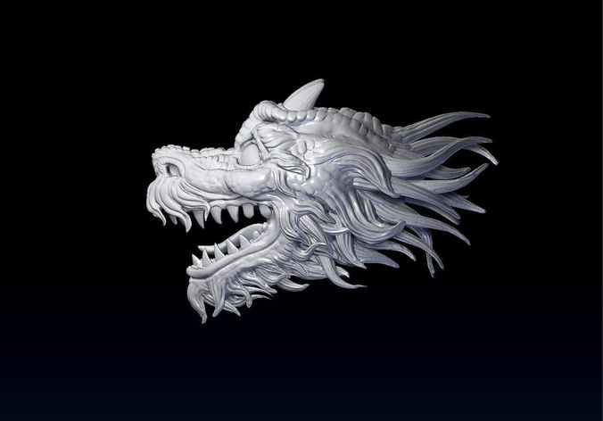 Dragon head 3D Model 3D printable OBJ STL | CGTrader.com