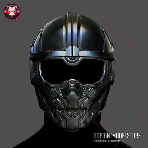 Taskmaster Mask Black Widow Marvel Helmet 3D model 3D printable | CGTrader