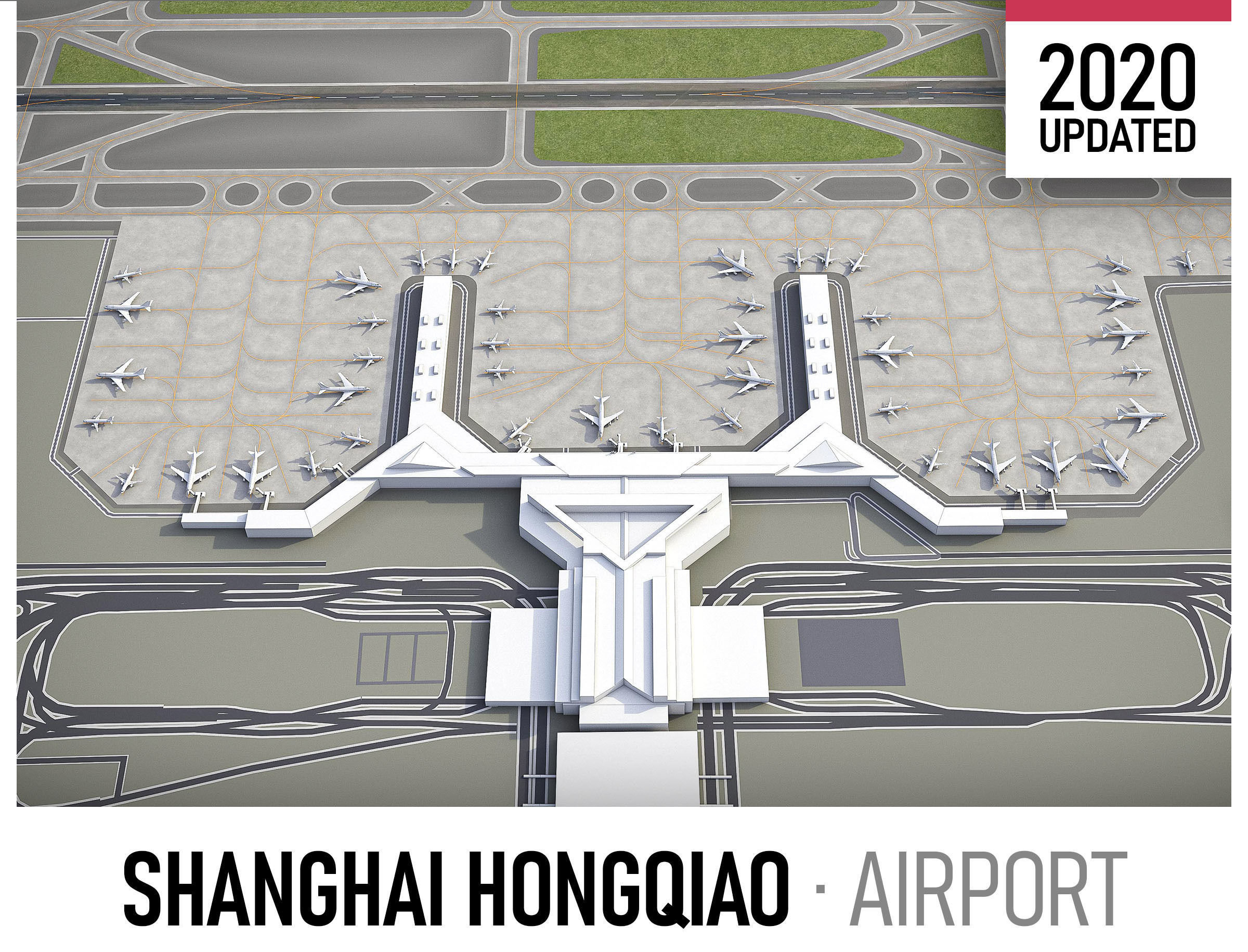3D model Shanghai Hongqiao International Airport - SHA VR / AR / low ...