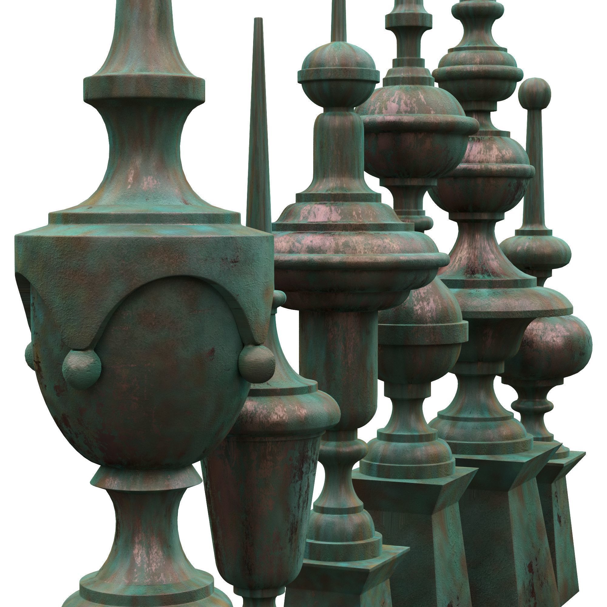Architectural Metal Finials 0098 13-18 3D model | CGTrader