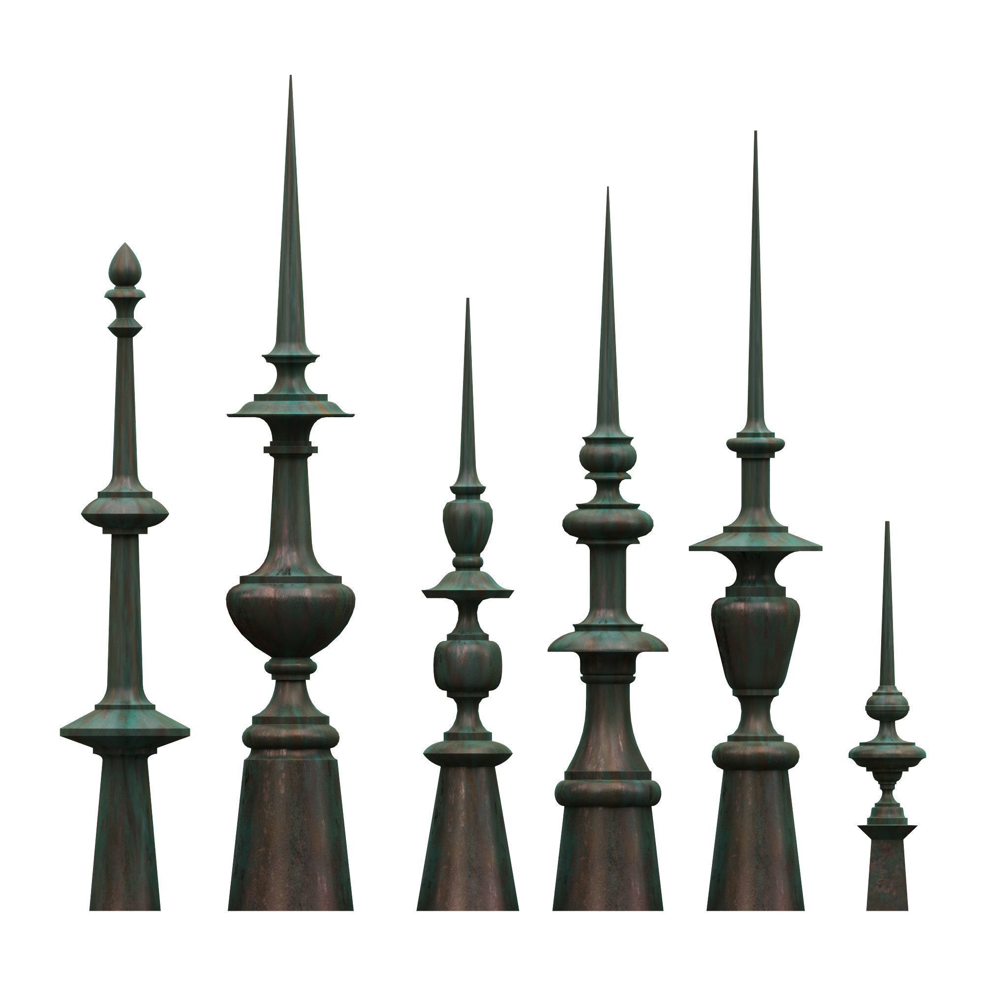 Architectural Metal Finials 0098 07-12 3D model | CGTrader
