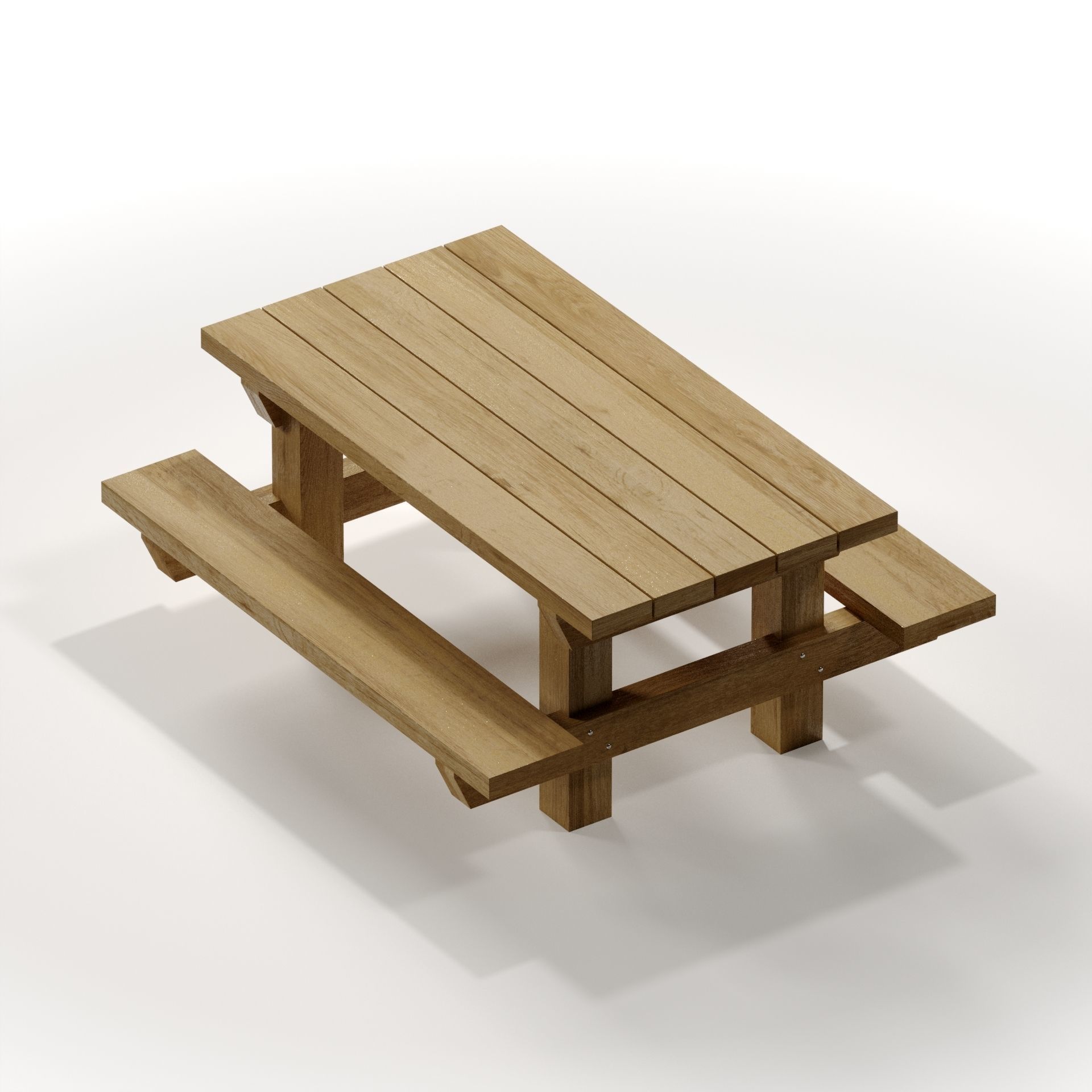 Timberform 2244-8 Picnic Table with Seats 3D model | CGTrader