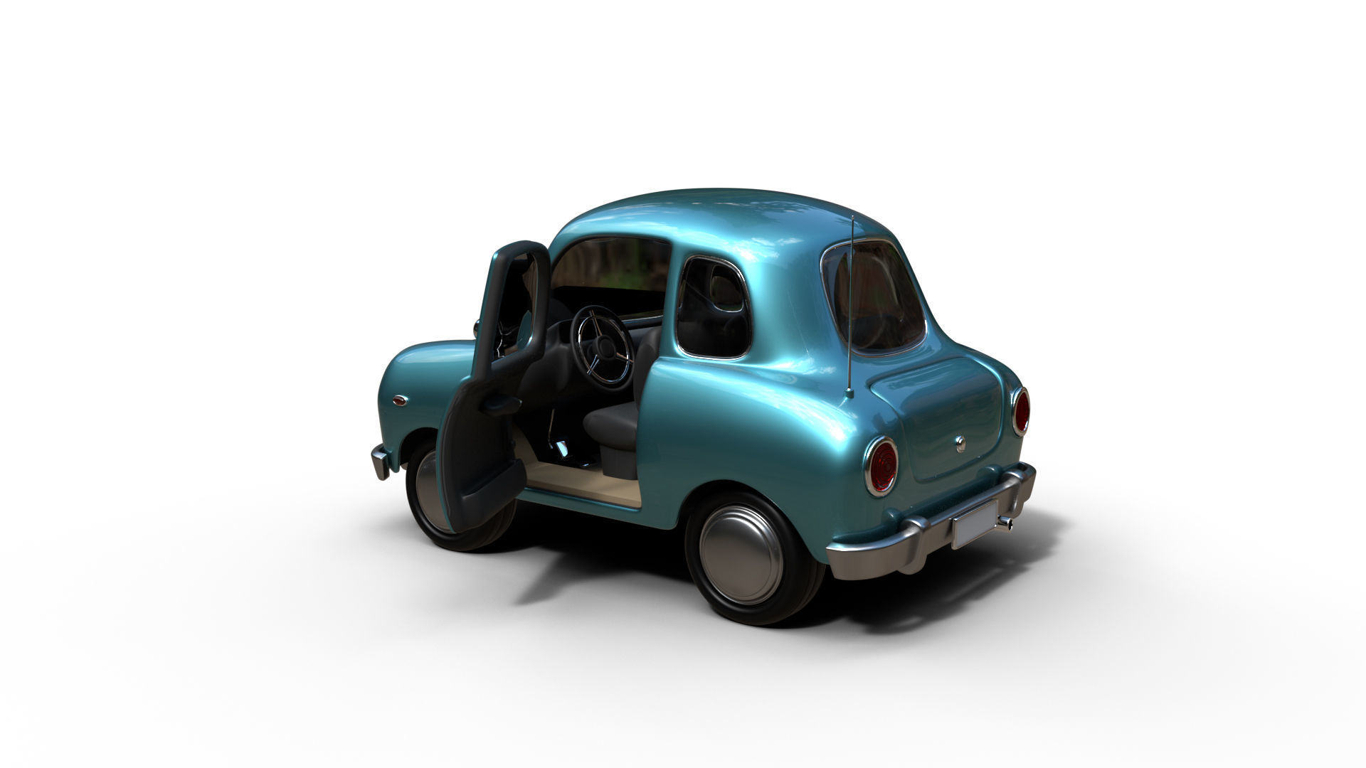 Cartoon Car Rig 3D model rigged | CGTrader