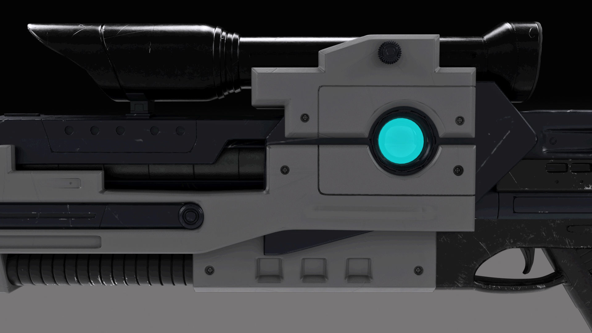 Energy or Laser Rifle Concept v02 3D model | CGTrader
