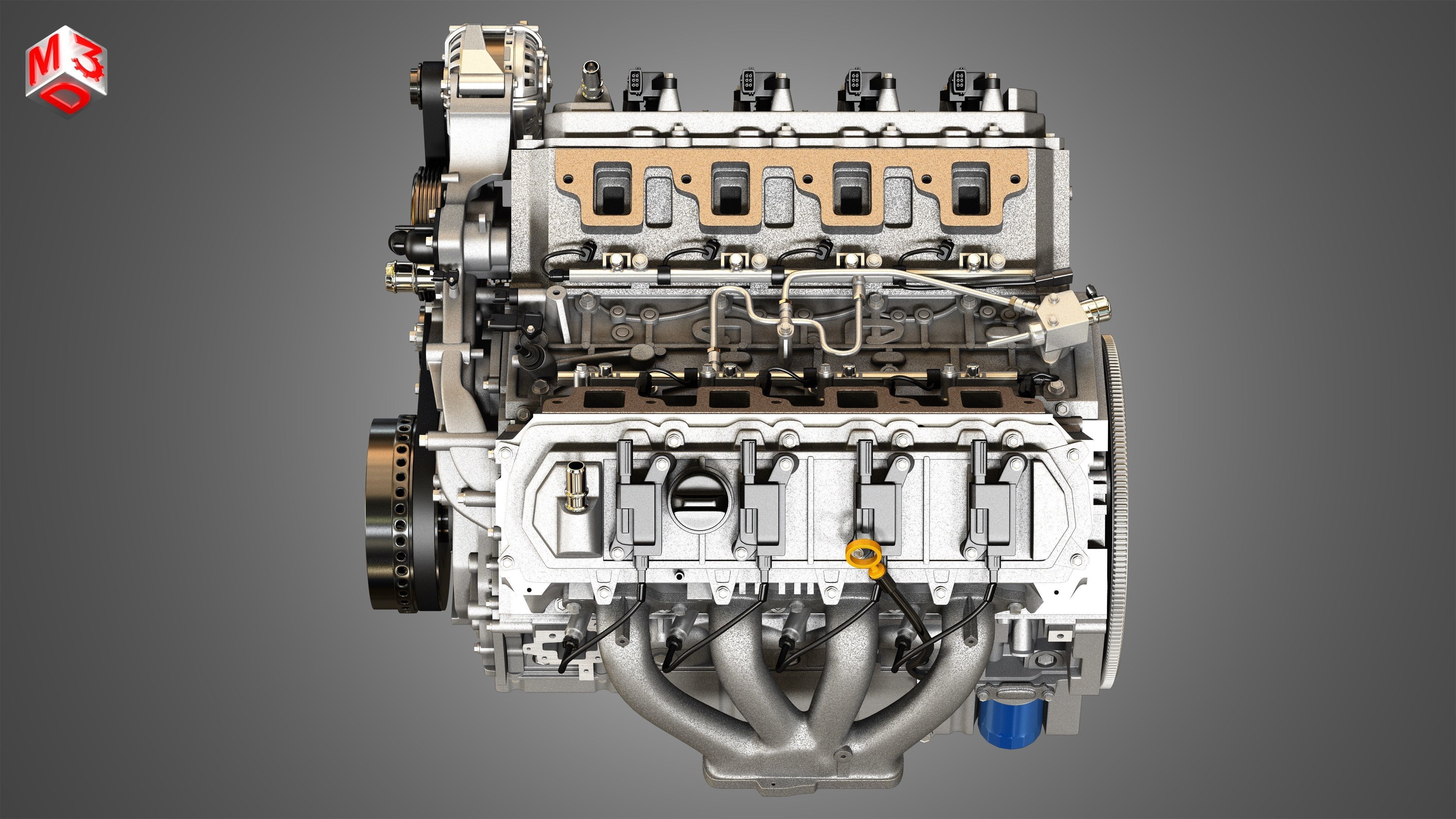 LT1 Engine - V8 Small Block Engine 3D model | CGTrader
