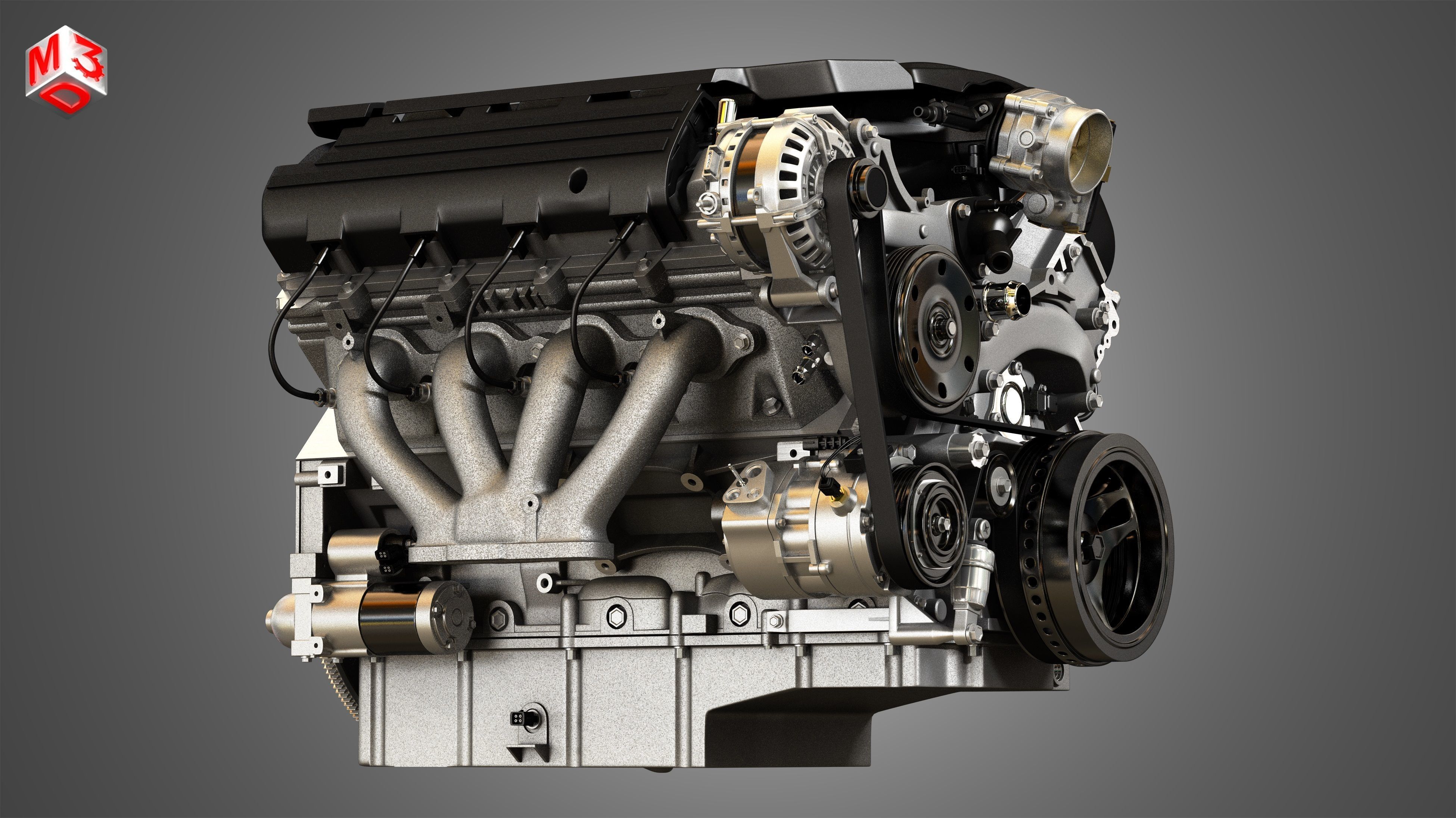 LT1 Engine - V8 Small Block Engine 3D model | CGTrader