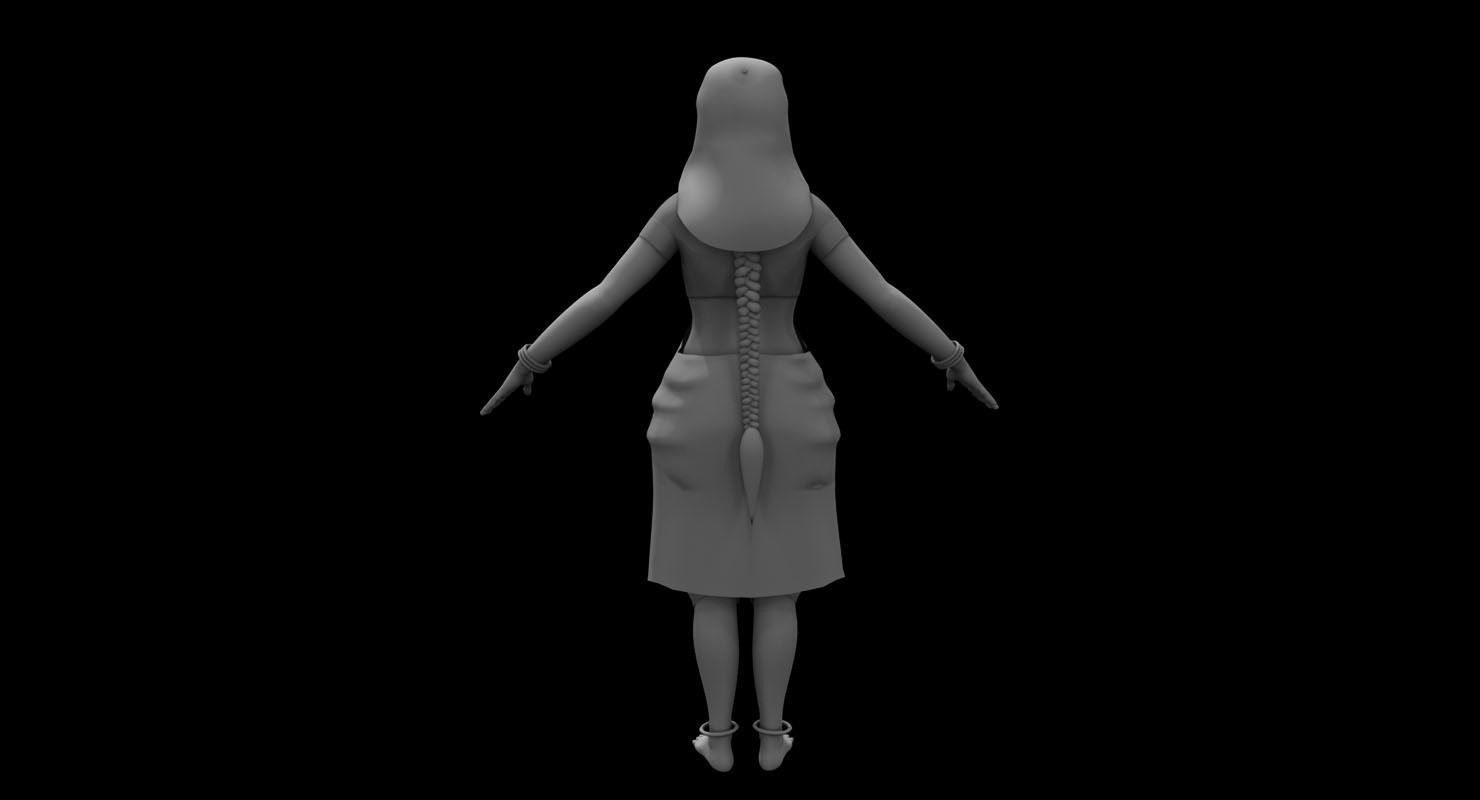 muslim girl dancer 3d model 3D model | CGTrader