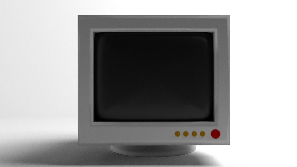 CRT Monitor 12inch 3D model | CGTrader