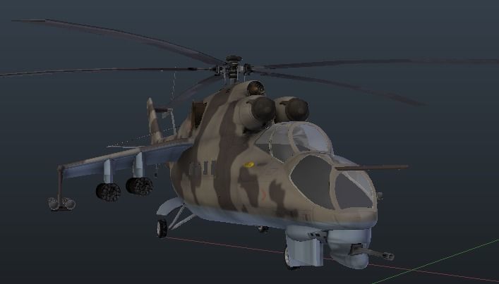 3D model Mil Mi-24 Hind Attack Helicopter VR / AR / low-poly | CGTrader