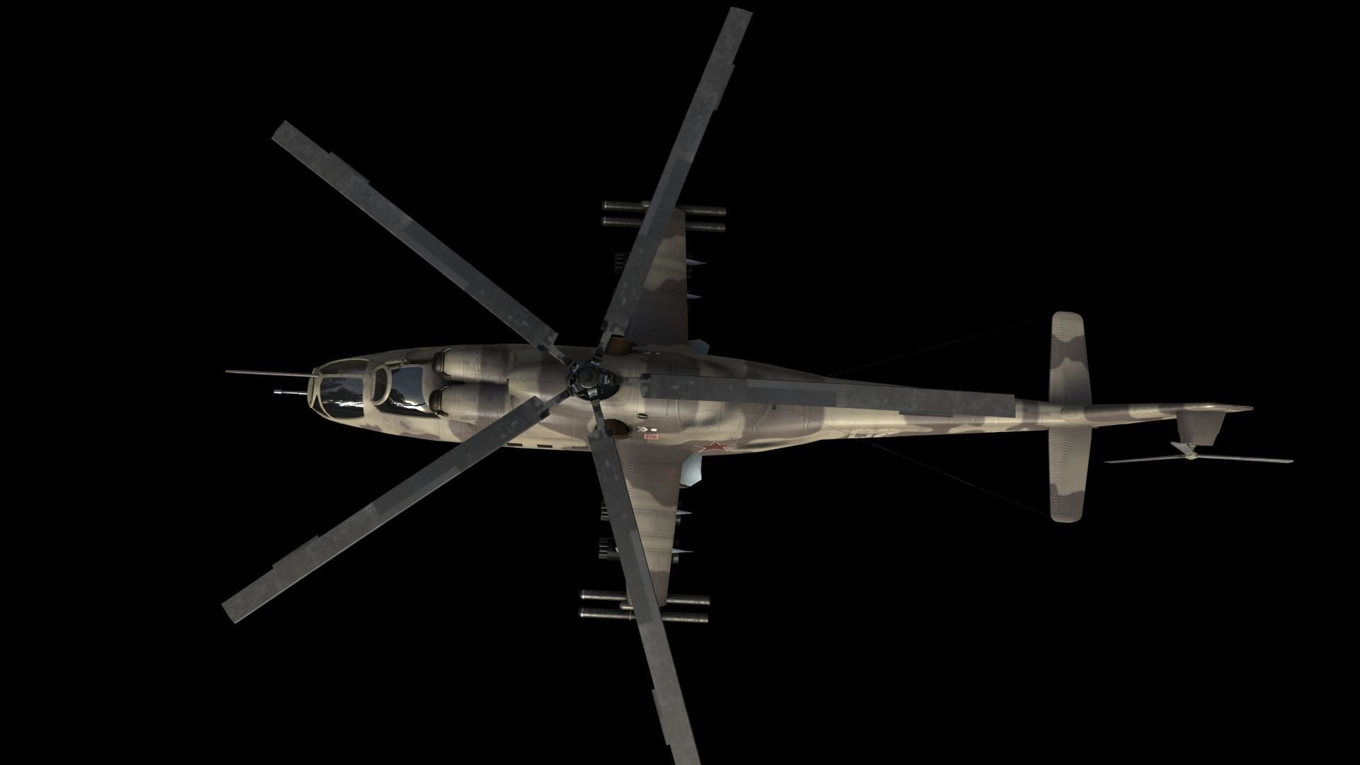 3D model Mil Mi-24 Hind Attack Helicopter VR / AR / low-poly | CGTrader