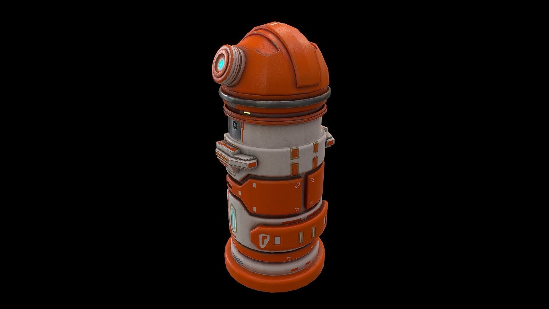 3D model Low poly sci fi laboratory capsule model VR / AR / low-poly ...