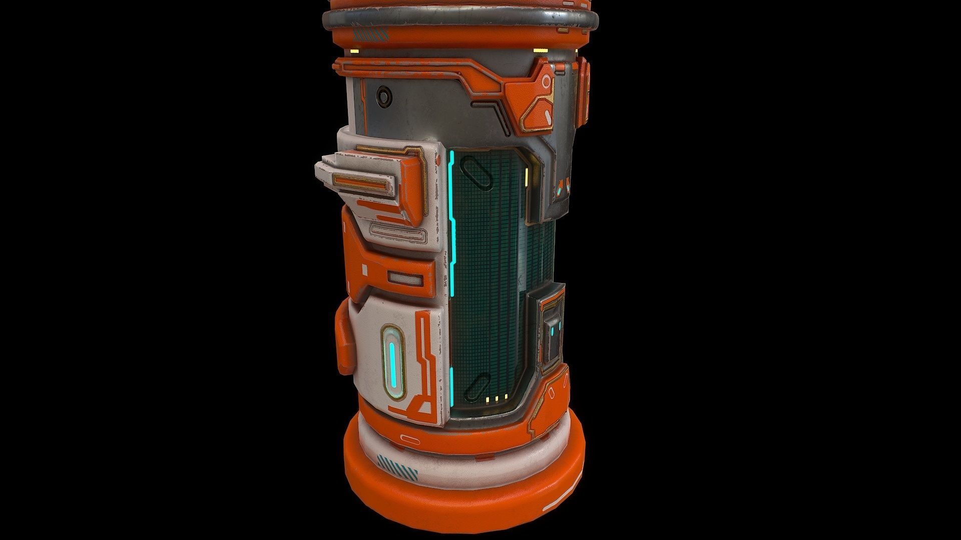 3D model Low poly sci fi laboratory capsule model VR / AR / low-poly ...