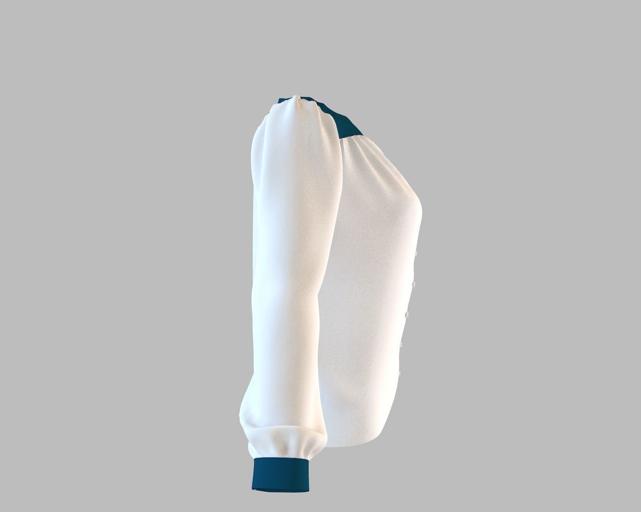 Stylish DesignerYoke Button Shirt 3D model 3D model | CGTrader