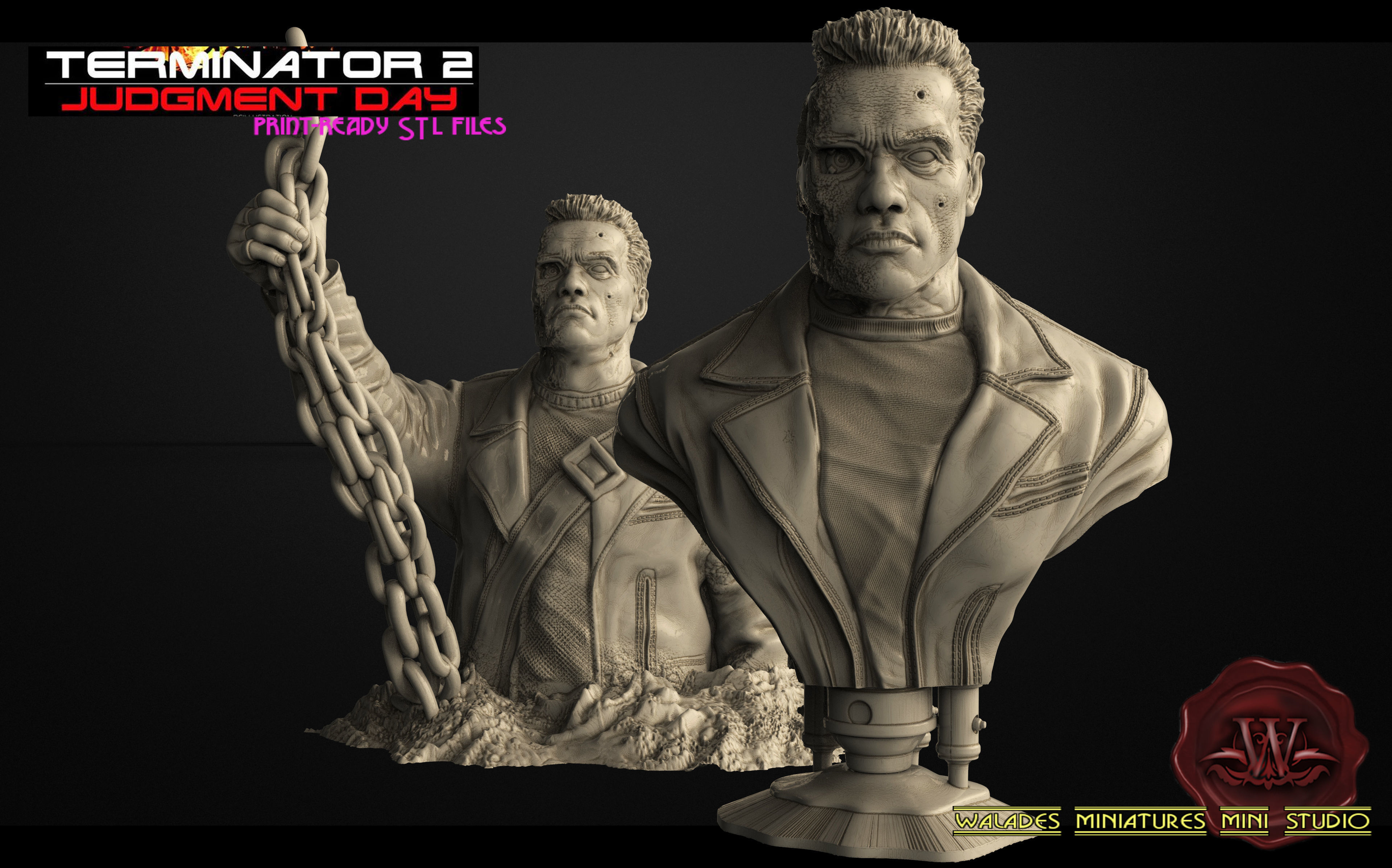 Terminator2 3D model 3D printable | CGTrader