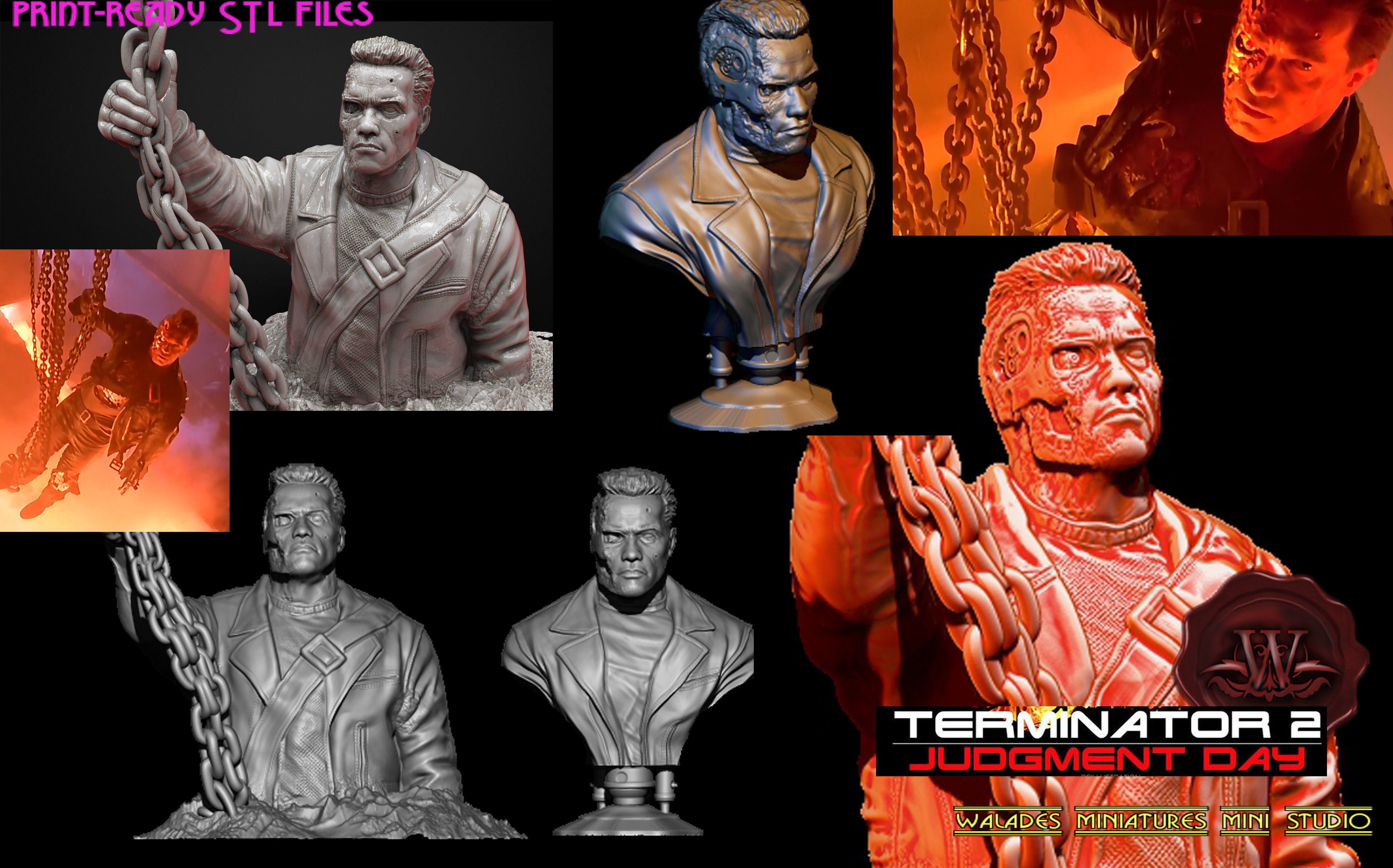 Terminator2 3D model 3D printable | CGTrader