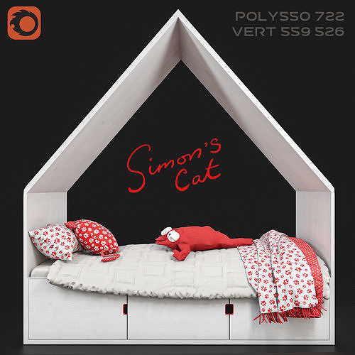 Simon bed 3D model | CGTrader