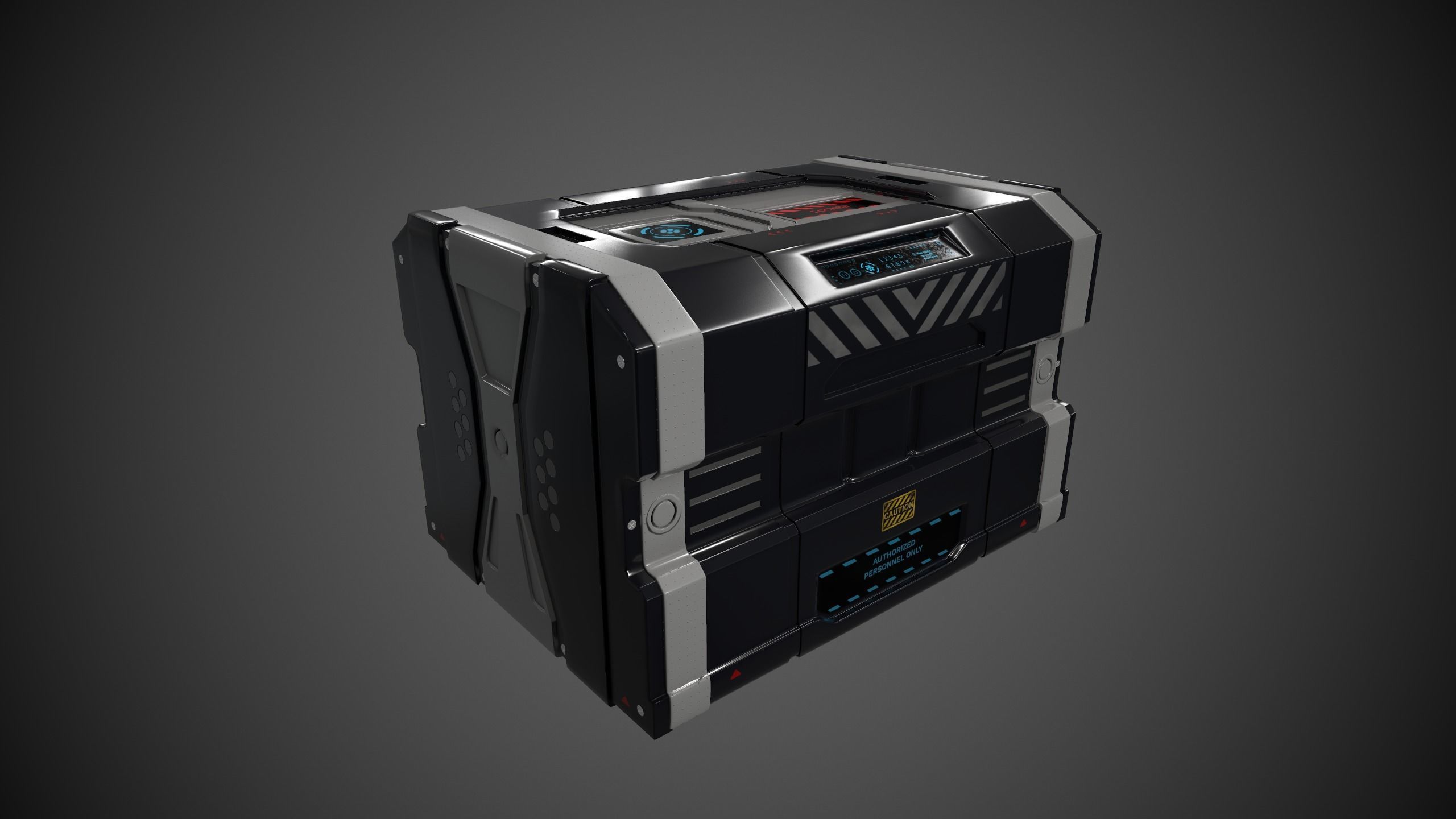 Sci-fi crate 3D model | CGTrader