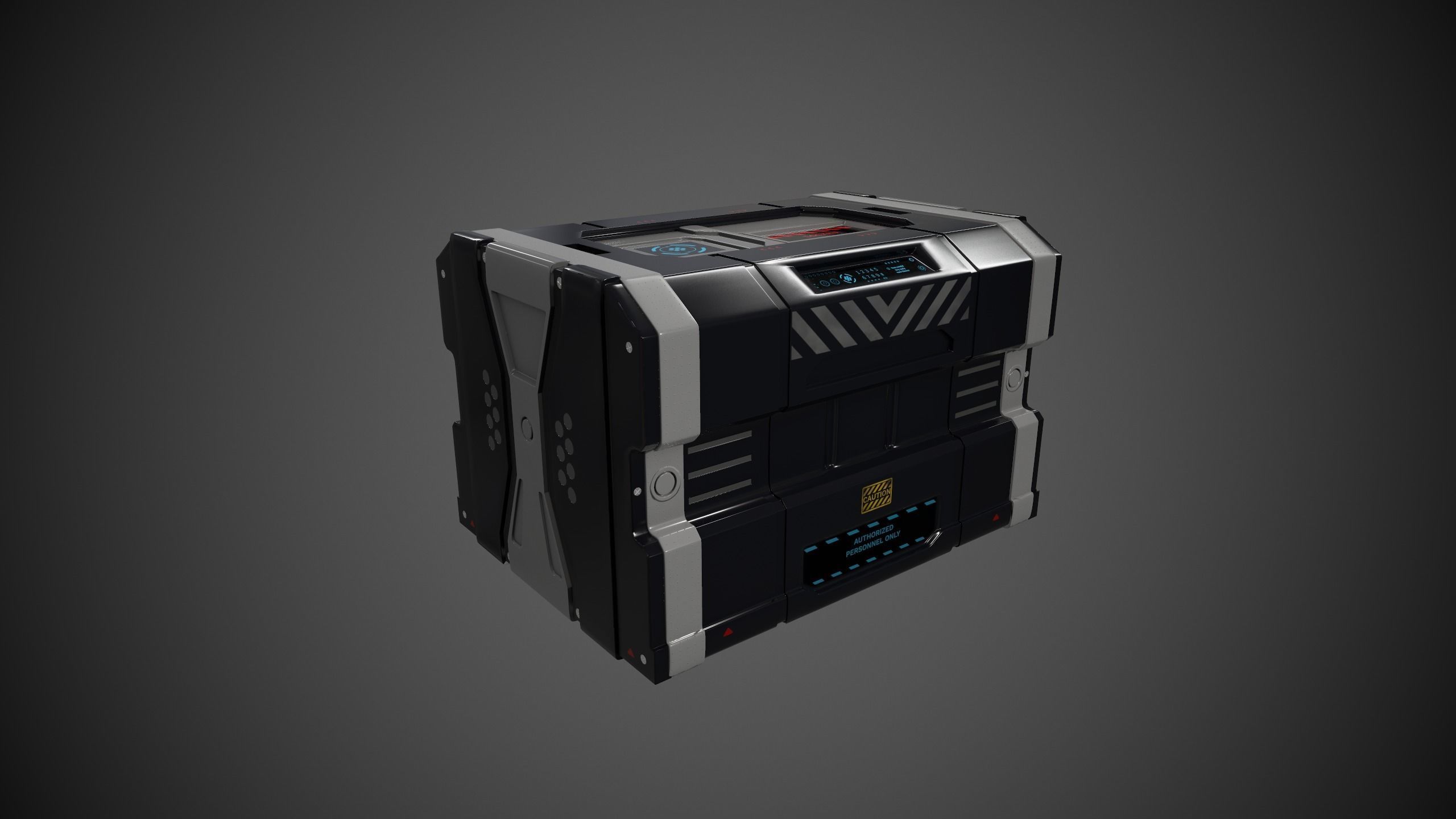 Sci-fi crate 3D model | CGTrader