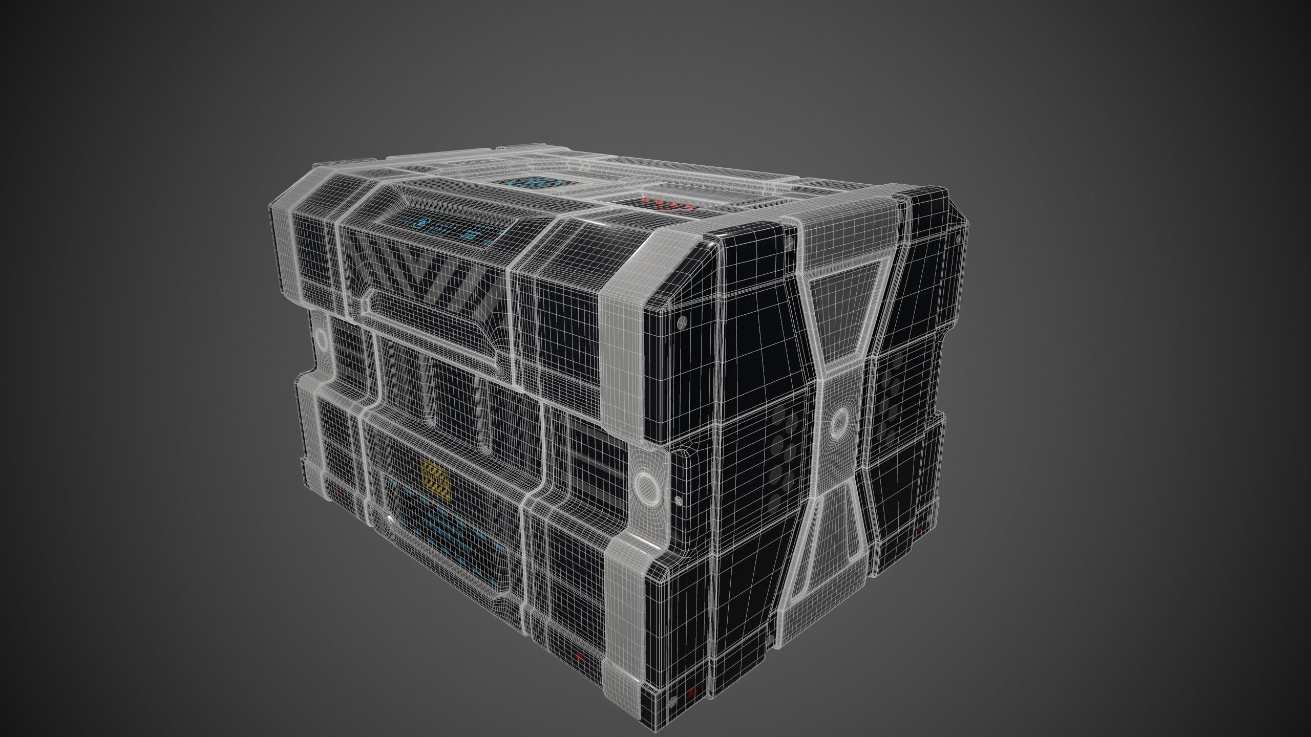 Sci-fi crate 3D model | CGTrader