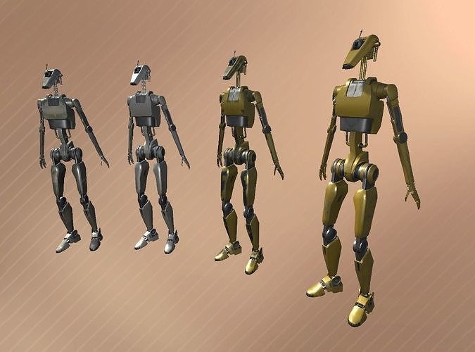 3D model Droid Set VR / AR / low-poly | CGTrader