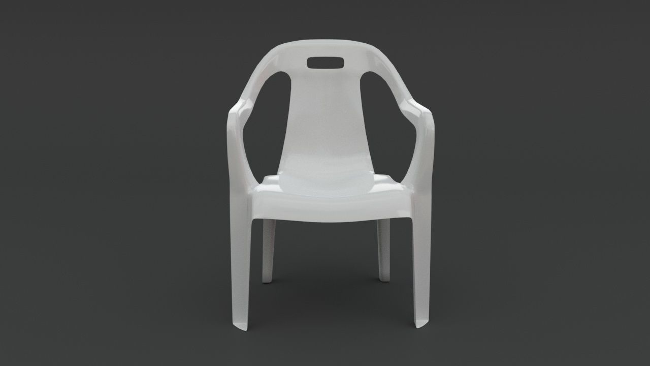 Plastic chair free 3D model | CGTrader