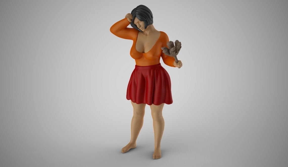 3D printable model Woman Cleaning Home 2 | CGTrader