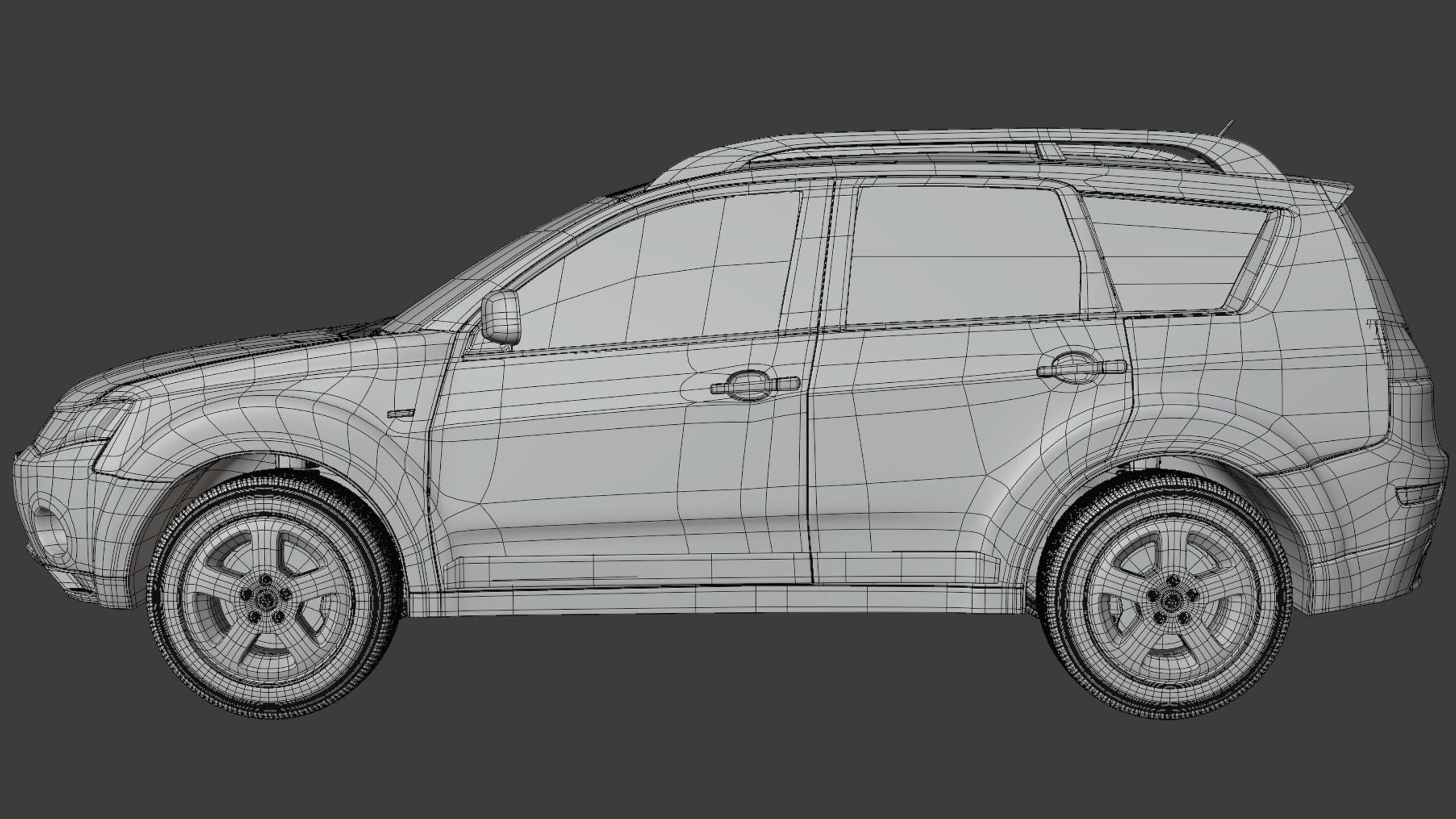 Mitsubishi Outlander 2008 3D model rigged | CGTrader